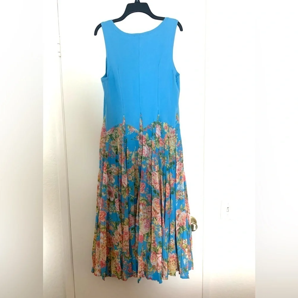 Vasana | Dresses | Vasna Boho Floral Maxi Dress Sleeveless Blue Orange ...